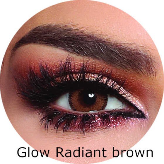 Bella Glow with power Contact Lens - Bella Glow - Radiant Brown with ...